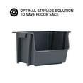 Mighty Tuff Large Nesting Stack Storage Bin, All, Plastic, Gray ...