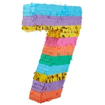 Rainbow Number 7 Pinata for 7th Birthday, Fiesta, Cinco de Mayo (12x16 ...