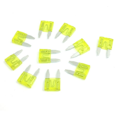 10 Pcs 20A Mini ATC Fuse Auto Car/Boat/Truck Plug-in Blade Fuses Yellow ...