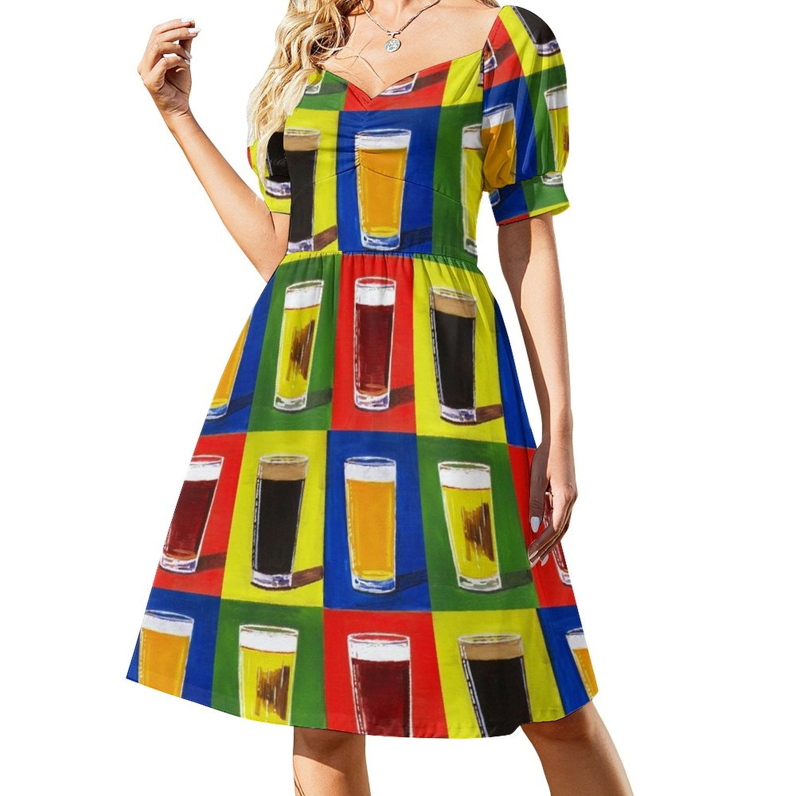 Beer Pints Sleeveless Dress wedding guest dress 2024 womens clothing ...