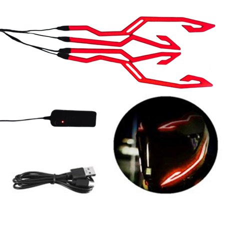 Night Riding Sticker LED Strip Warning Motorcycle Helmet Light Signal ...