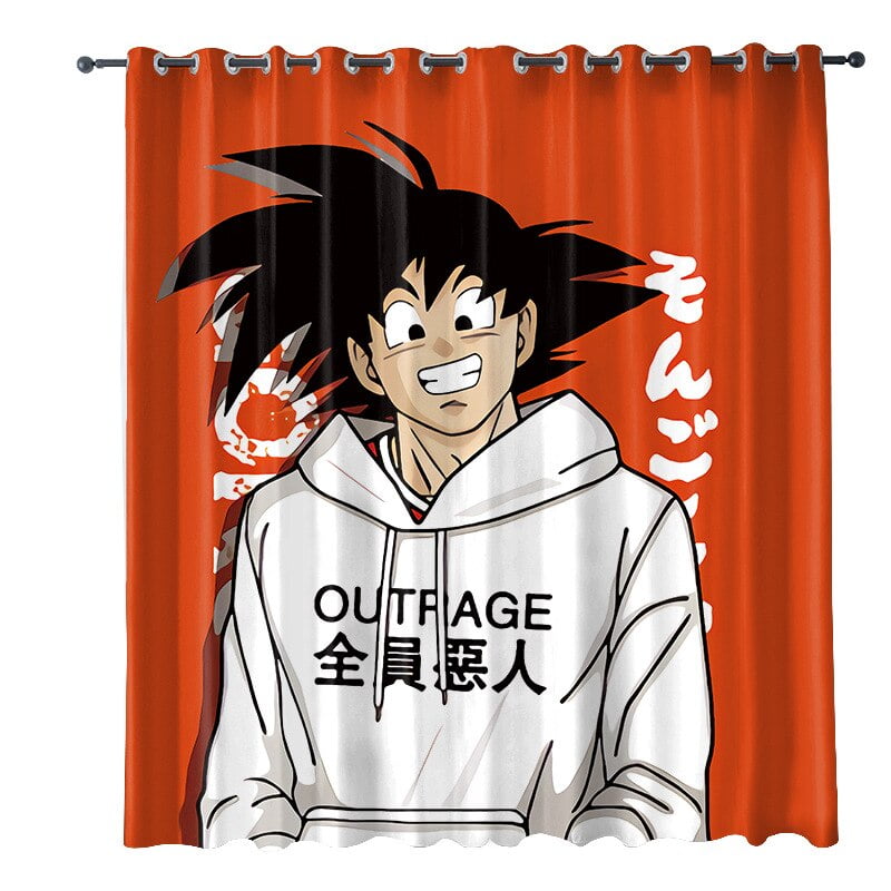 Cortina de Goku de Dragon Ball, cortinas opacas para dormitorio, balcón ...