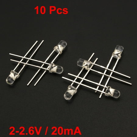 120Pcs 3mm LED blanche éclairage de diode composant électronique ...