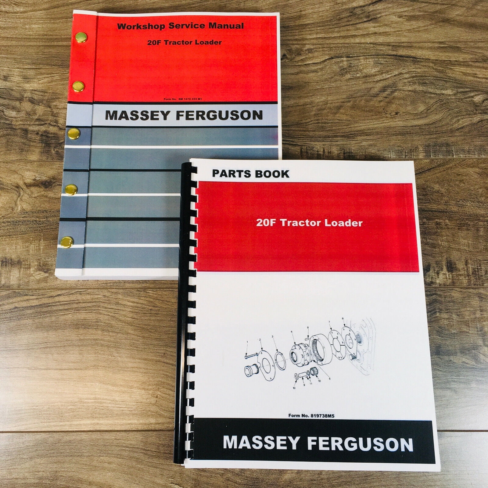 MASSEY FERGUSON 20F TRACTOR LOADER SERVICE PARTS MANUAL REPAIR SHOP SET ...