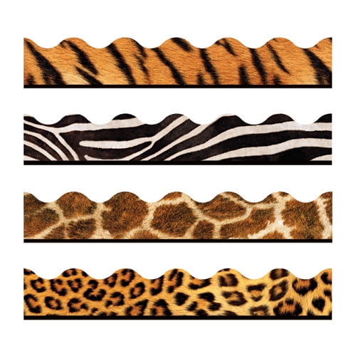 Terrific Trimmers Print Board Trim, 2.25" X 156 Ft, Animal Prints ...