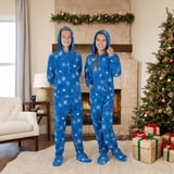 Footed Pajamas - Family Matching Hooded Polar Fleece Winter PJ Footie ...
