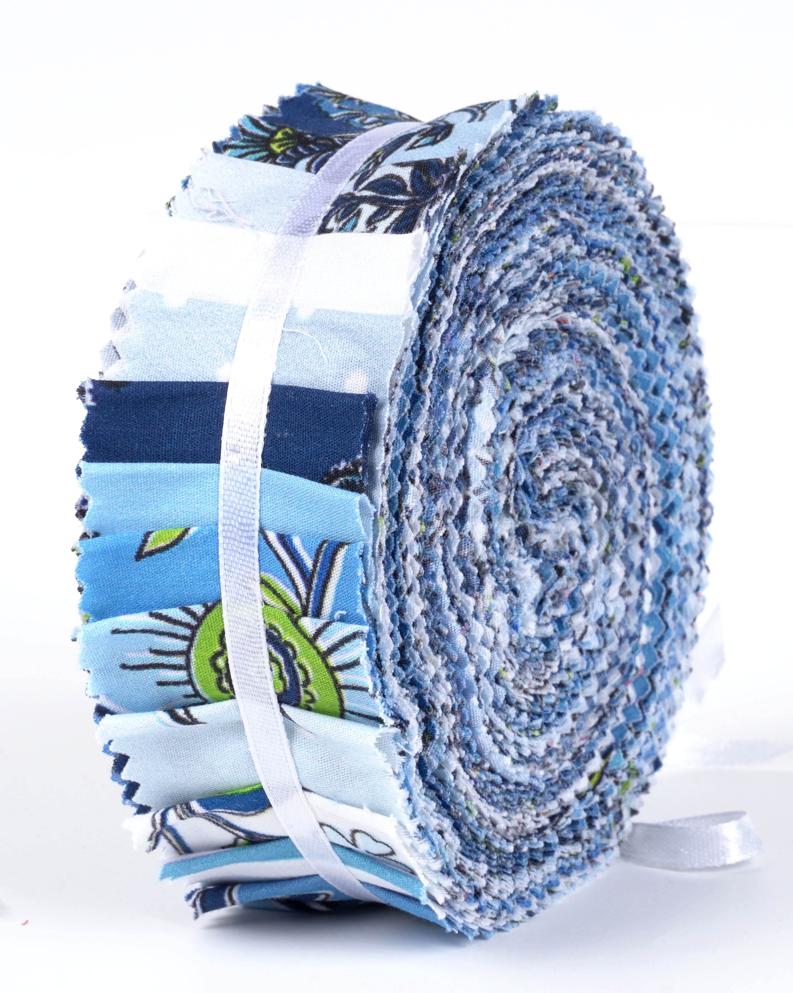 Soimoi 40Pcs Block Print Precut Fabrics Strips Roll Up 1.5x42inches ...