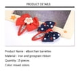 15pcs Bow Barrettes Hair Snaps Bowknot Hair Clips Headwear for Baby ...