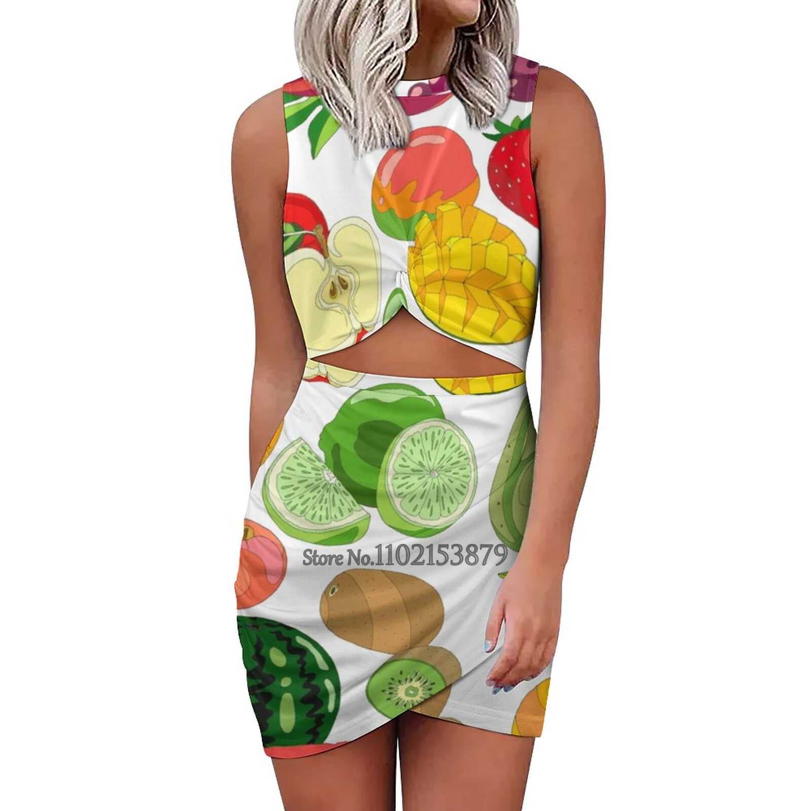 Fruits Paradise Back Lacing Backless Dress Square Neck New Plus Size ...