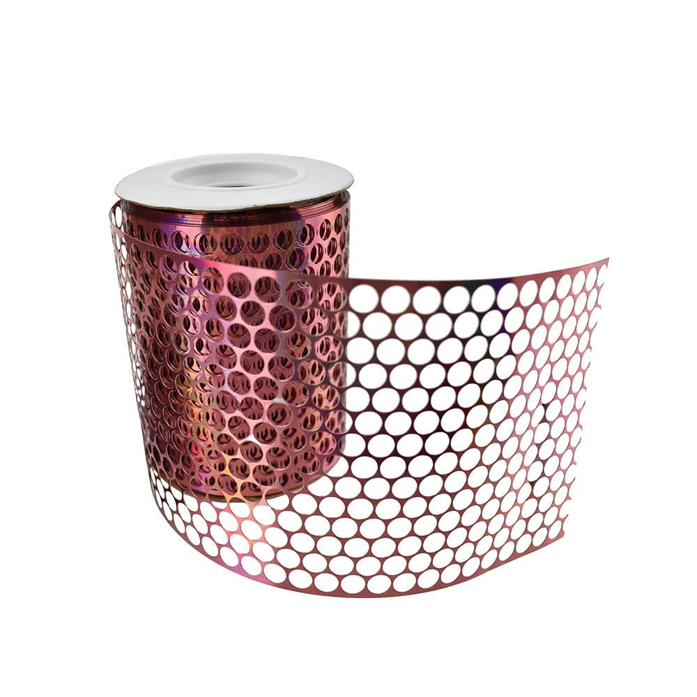 Metallic Honeycomb Chicago Christmas Ribbon, 3-1/4-Inch, 10-Yard, Rose ...