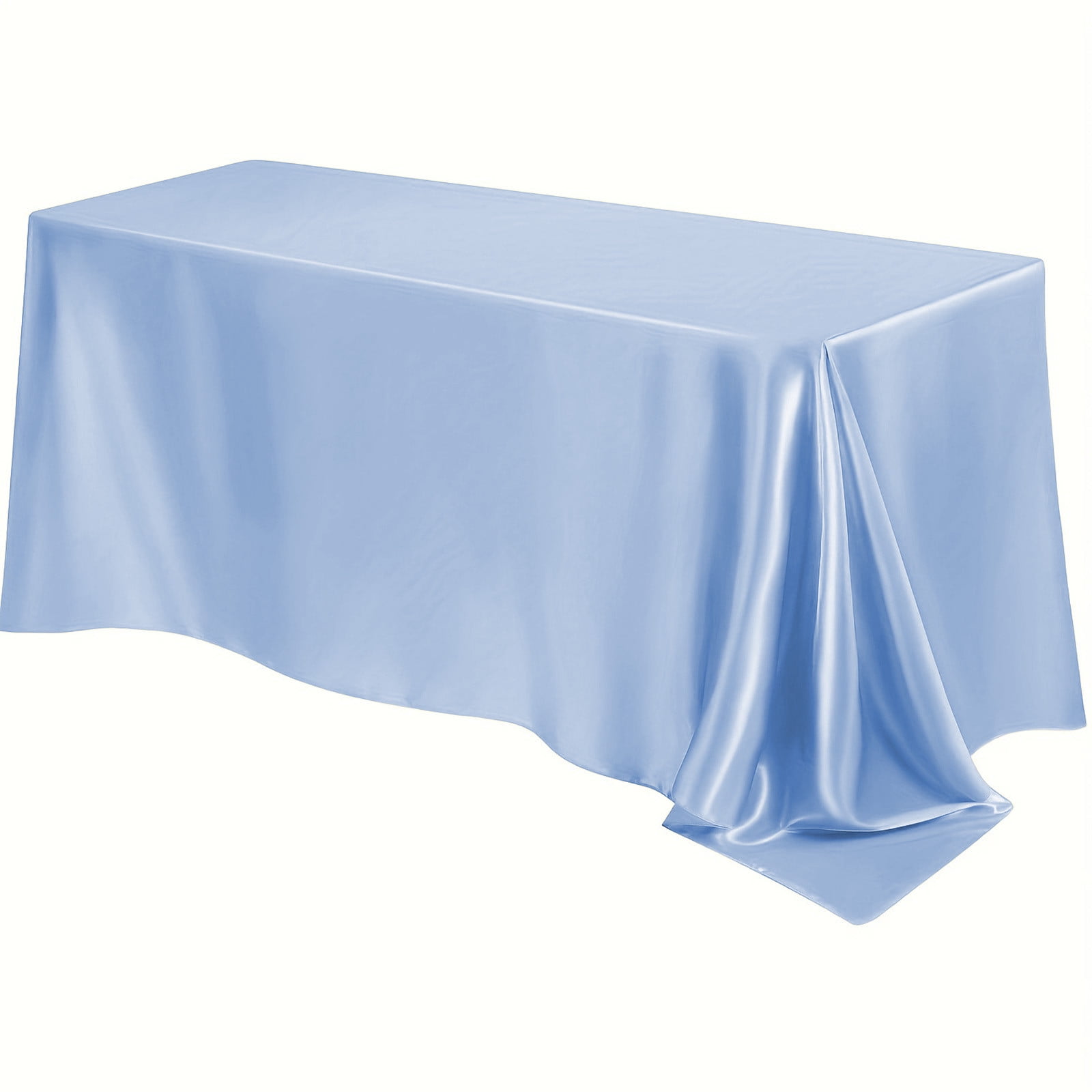 Unbranded Seamless Satin Tablecloth Rectangular Silkys Soft Tablecloth Smooths Fabric Table Decoration Suitable For Restaurant Wedding Banquet Party E