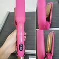 Infrared Hair Straightener Curler Titanium Plate Fast Heating Flat Iron ...