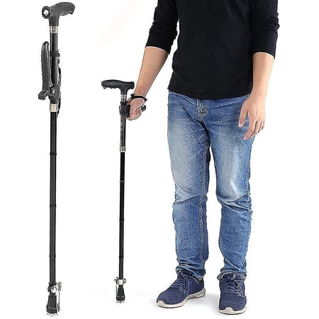 Folding Walking Stick, Aluminum Alloy Adjustable Guide Walking Cane ...