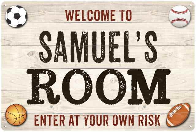 SAMUEL'S Room Kids Bedroom Sign Boy's 8x12 Metal 208120090022 - Walmart.com