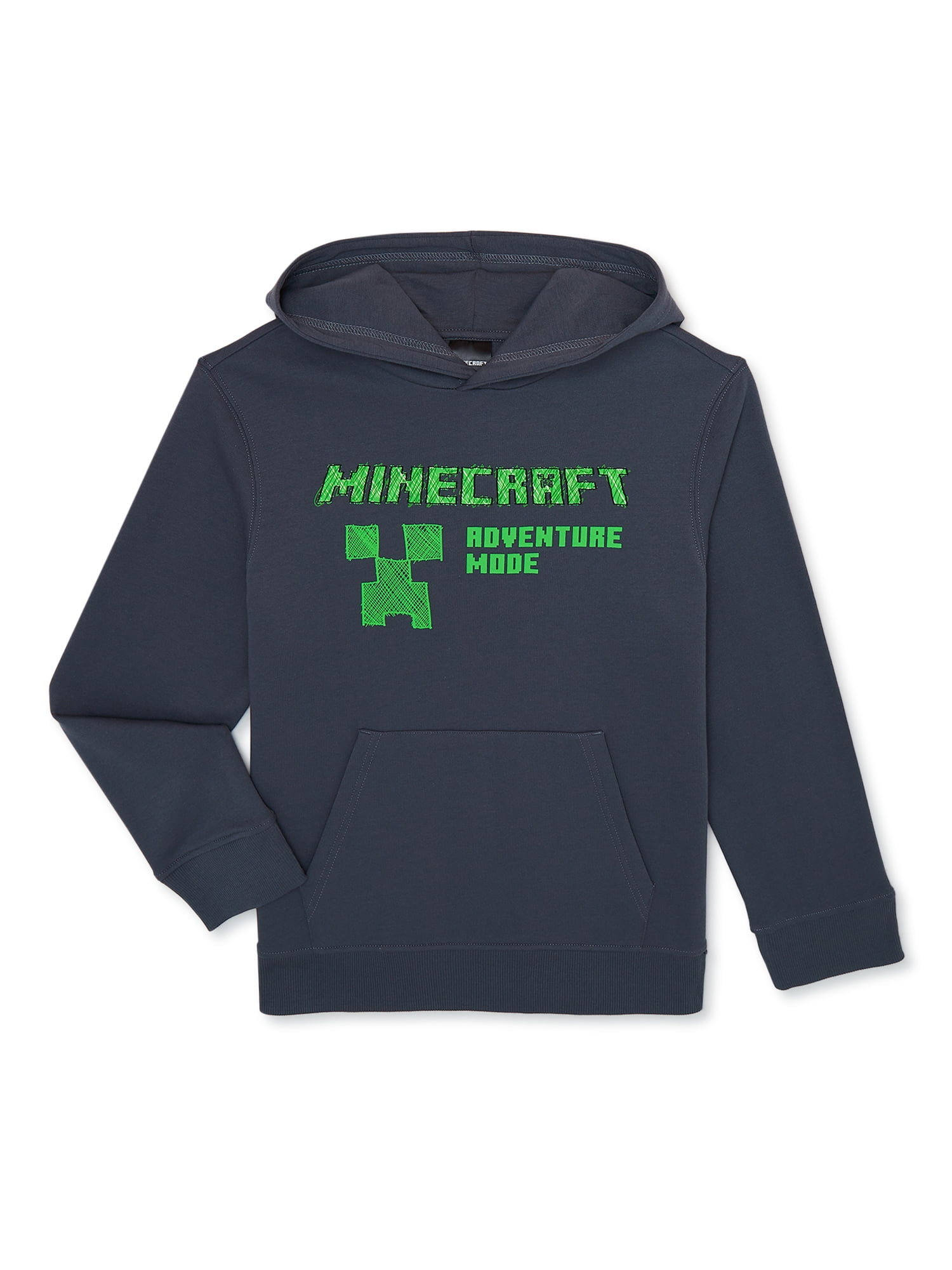 Minecraft Boys Long Sleeve Graphic Hoodie Sweatshirt, Sizes 4-18 ...