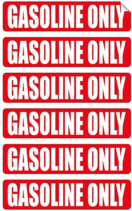GASOLINE ONLY Automotive Fuel Decals | Gas Can Stickers | Truck Labels ...