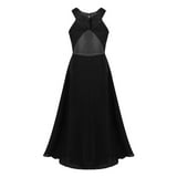 iEFiEL Kids Girls Chiffon Floral Lace Flower Girl Dress High-waist ...