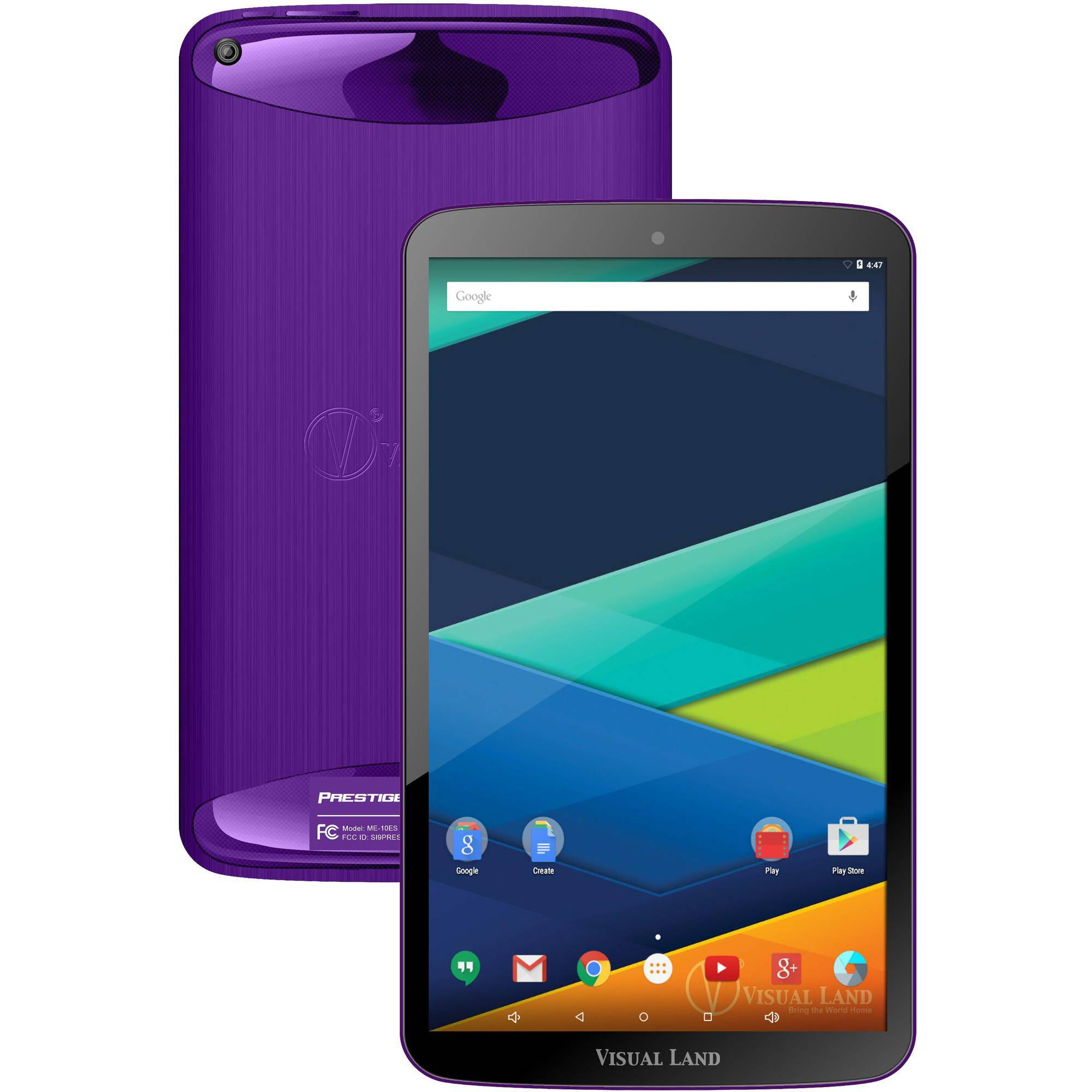 Visual Land 10.1" IPS Quad Core Tablet 16GB includes Keyboard Case ...