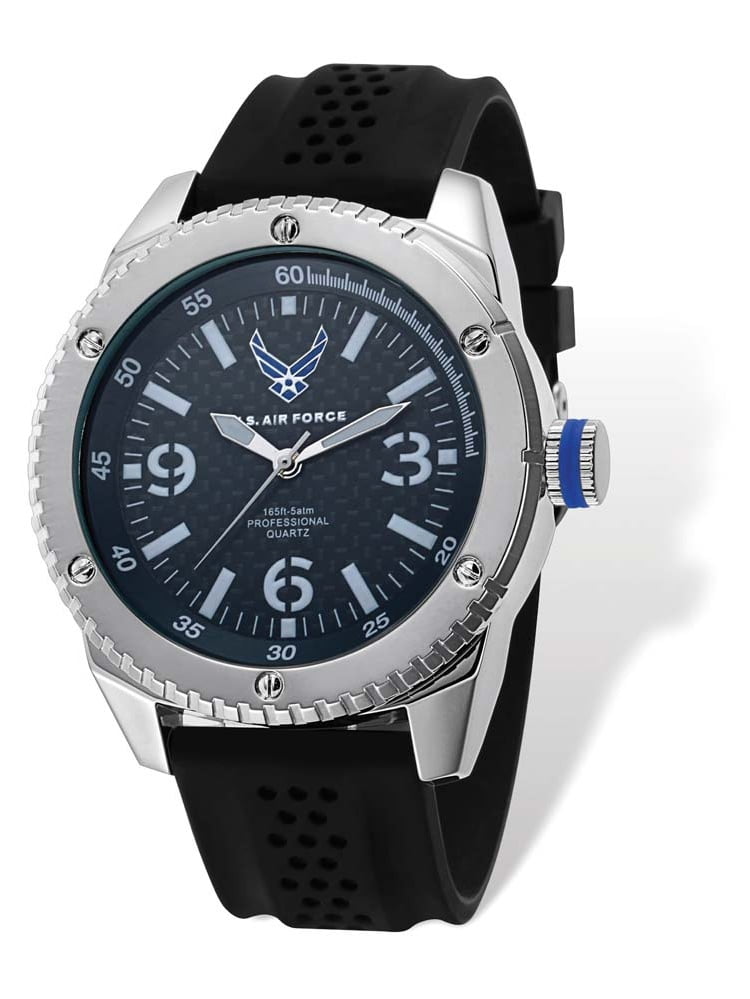 Wrist Armor Us Air Force Grey Dial And Black Rubber Strap Watch