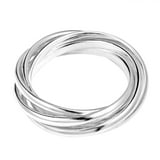 Interconnected Puzzle 5 Band Sterling Silver Ring-8 - Walmart.com