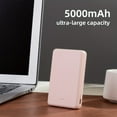 5000mAh Mini Portable Power Bank - with Type-C and USB-A ports for fast ...