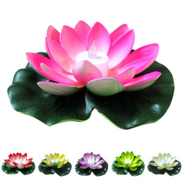 Modern Home Deluxe Floating LED Glowing Lotus Flower w/Infrared Remote ...