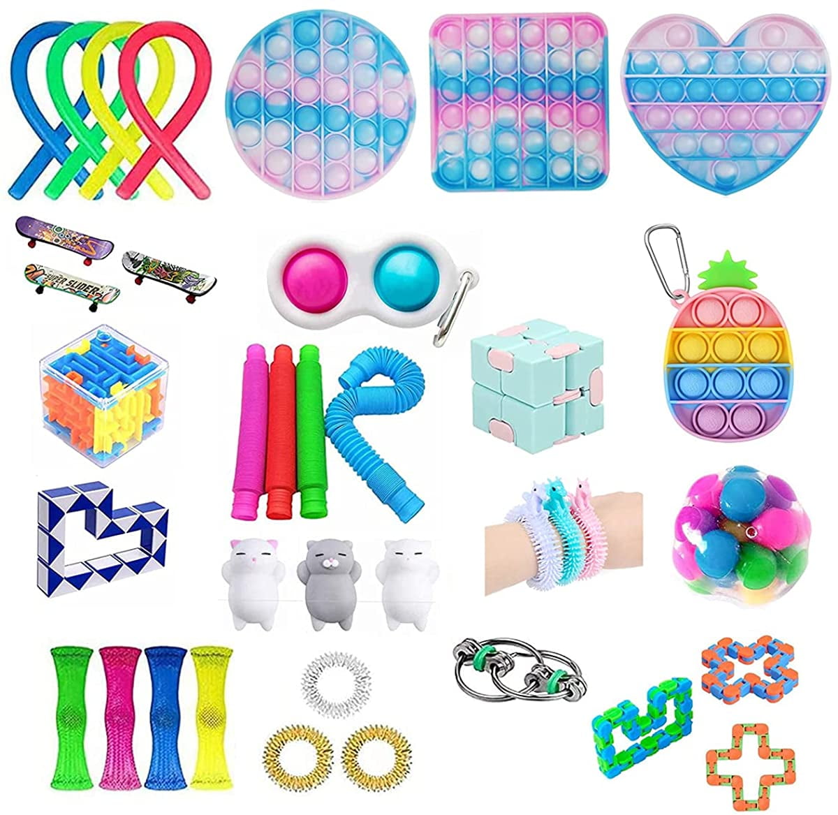 Fidget Pack,Sensory Fidget HALO s Pack, Anti-Stress Fidget HALO Set ...