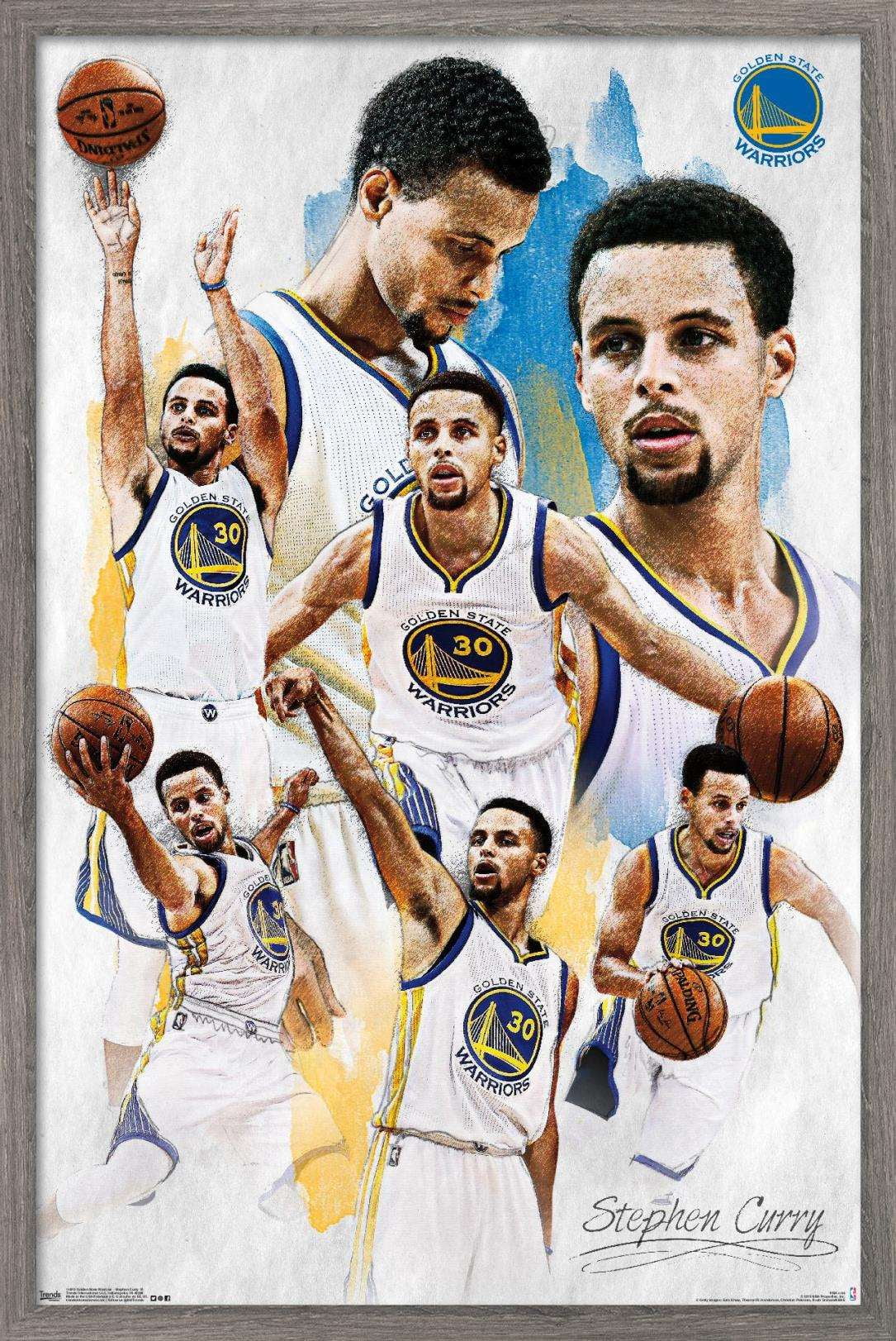 NBA Golden State Warriors - Stephen Curry 16 Wall Poster, 22.375" x 34 ...