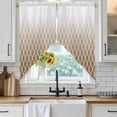 Abstract Art Swag Curtain Valance for Window 2 Panels Classic Brown ...