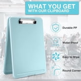 Clipboard with Storage, Plastic Storage Clipboard with Low Profile Clip ...