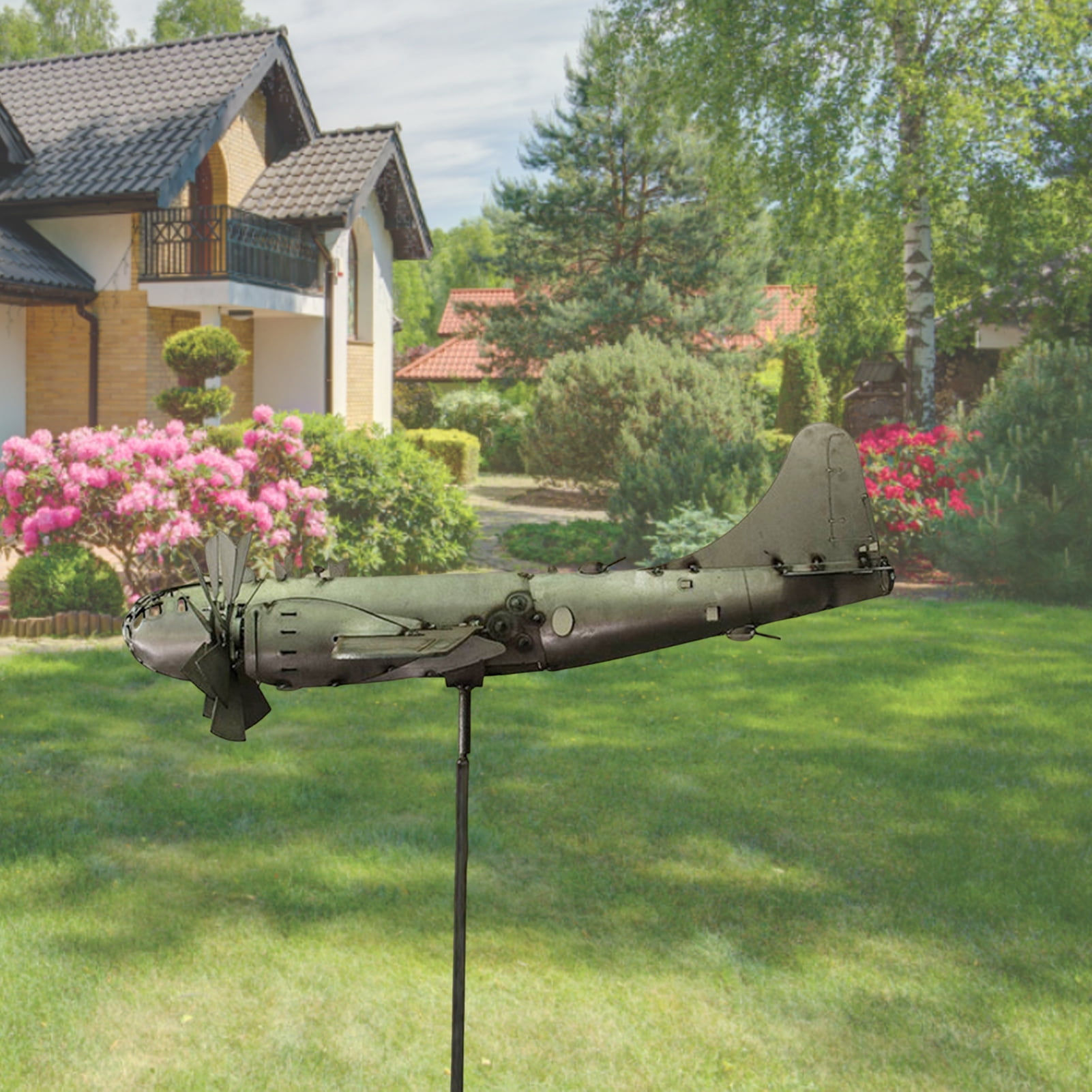Airplane Windmill - Exquisite Rust-Proof Metal Decorative Aircraft ...