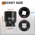 Uxcell 6 Point Deep Impact Socket 3/4" Drive 34mm Metric CR-V Steel Hex ...