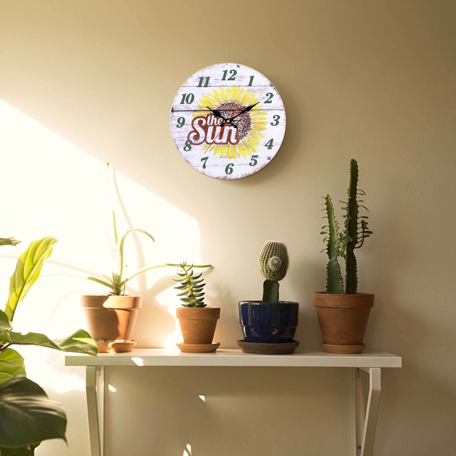 Click here for Amzcrzy Wall Clock 30cm European Retro Sunflower W... prices
