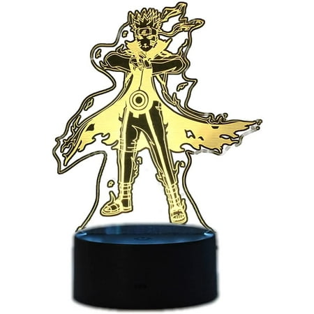 Anime Uzumaki Naruto Night Lights,Cartoons 3D Illusion Night Light, LED ...
