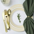 Chateau Glasses 180-Piece White & Gold Plate Dinnerware Set – Large ...