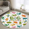 4ft Round Rug Cartoon Dinosaurs Area Rugs for Living Room Bedroom ...
