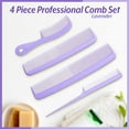 Mars Wellness Professional 4 Piece Comb Set - Detangling & Scalp Handle ...