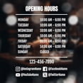 Customizable Storefront Business Hours Decal - Vinyl Window and Wall ...