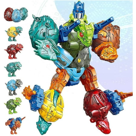 HEFEI,6 In 1 Dinosaur Transformer Toys Set- Toddler Robot Dinosaurs ...