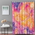 Abstract Cosmos Shower Curtain Set with Hooks, Clouds Star Pink Orange ...