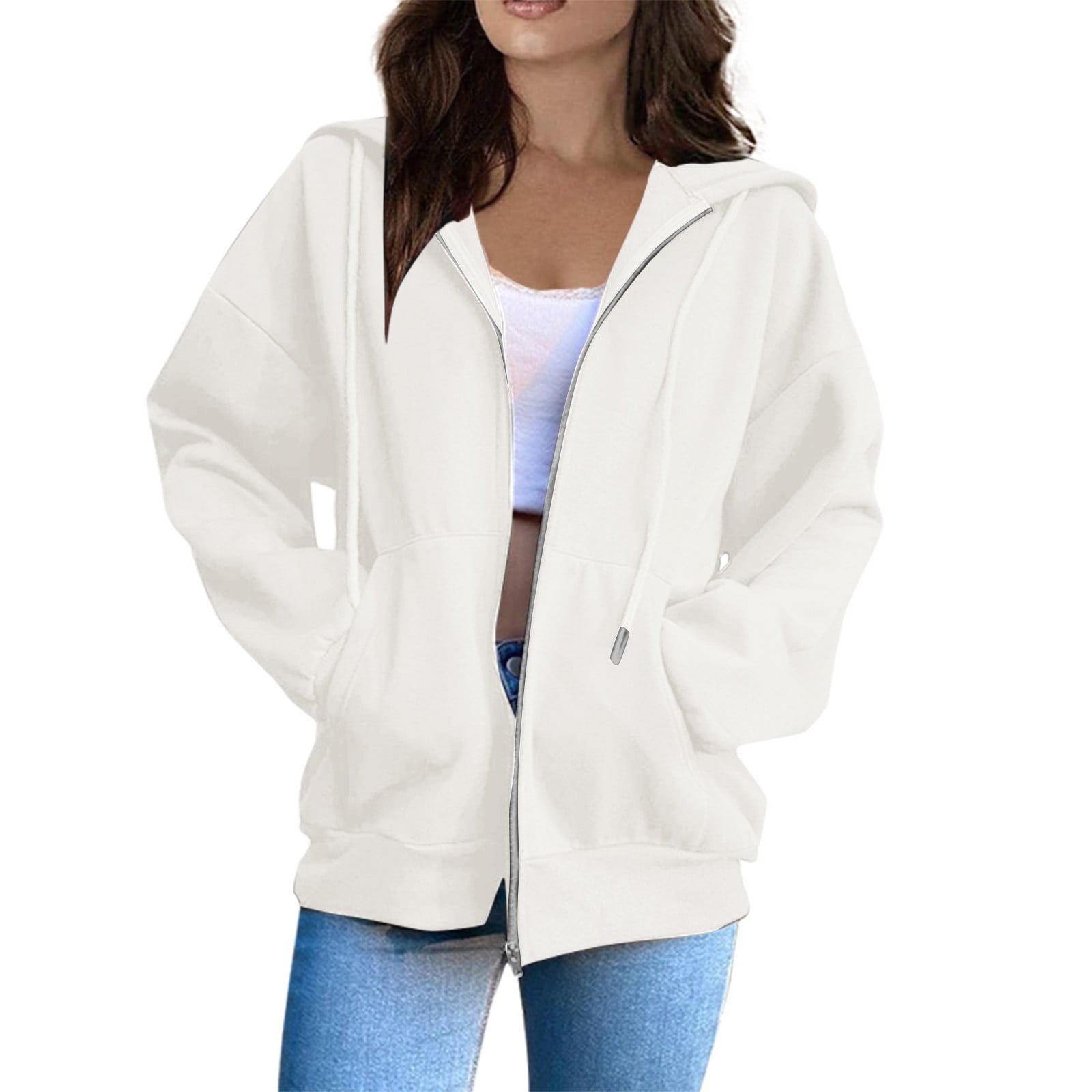 Click here for Tiweut Womens Hoodies Jackets Fashion Solid Color... prices