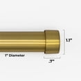 Better Homes & Gardens 1" Plated Brass Cap Adjustable Single Curtain ...