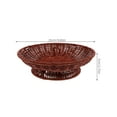 WHAMVOX Brown Imitation Rattan Fruit Tray for Storage with Elevated ...