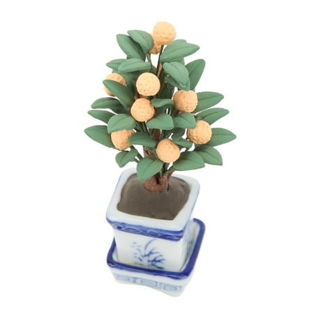 Dollhouse Mini Orange Tree, Vibrant Colors Sturdy Dollhouse Potted ...