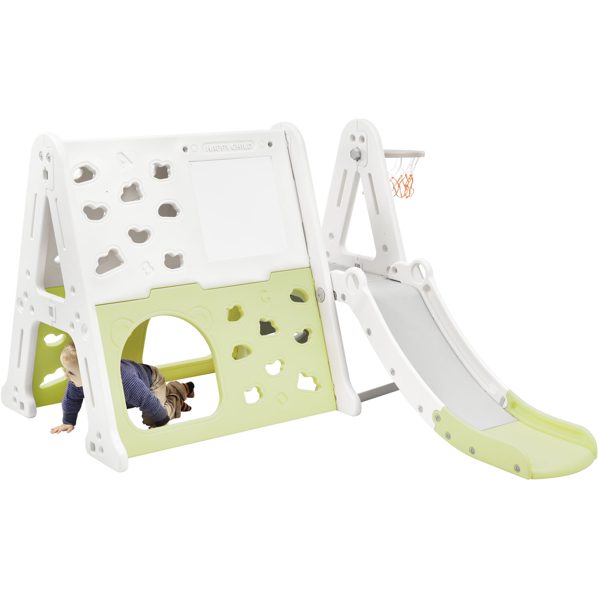 EUROCO 7-in-1 Toddler Climber and Slide Set Kids Playground Climber ...