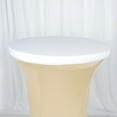 Efavormart White Spandex Cocktail Table Top Stretch Cover for Kitchen ...