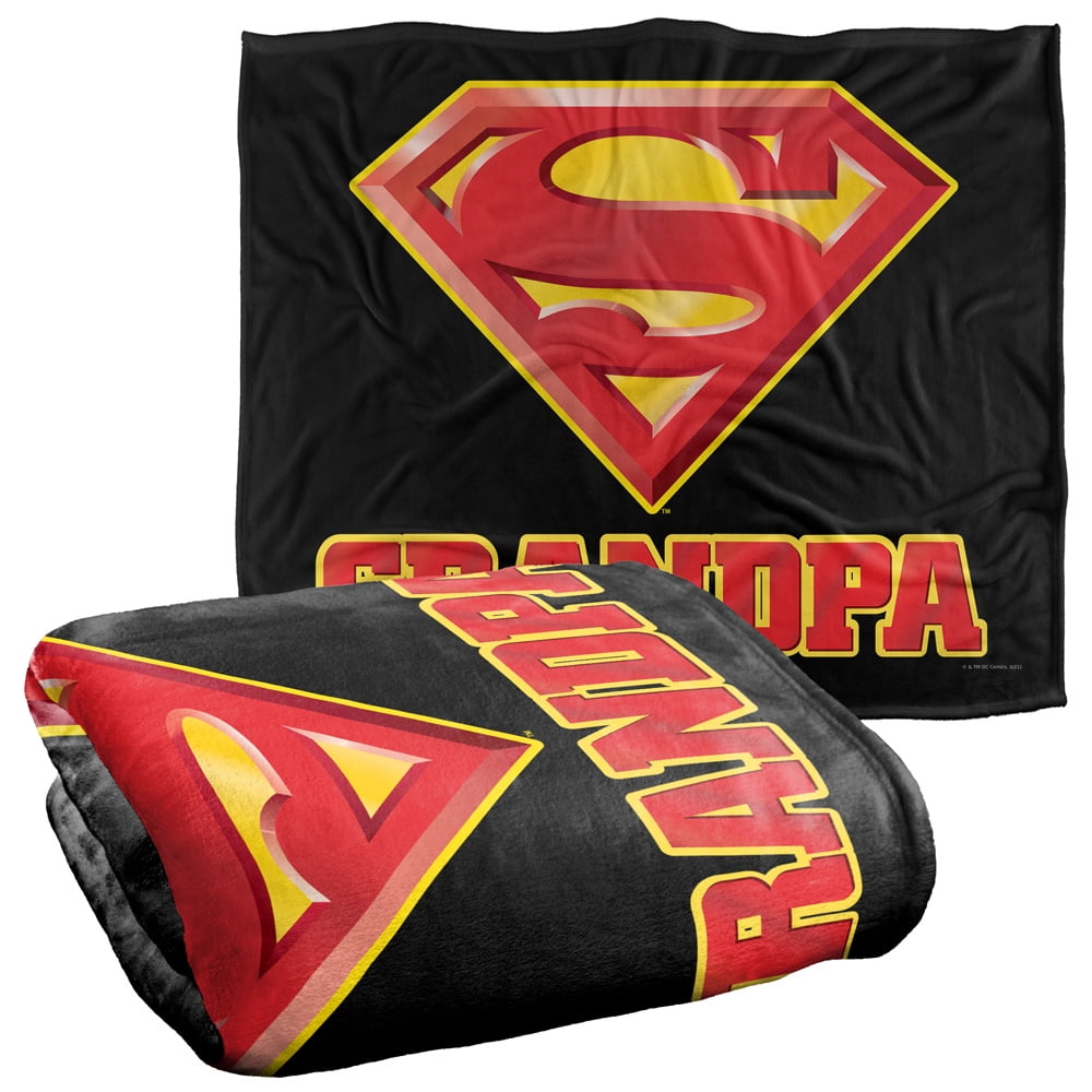 Superman Super Grandpa Officially Licensed Silky Touch Super Soft Throw ...
