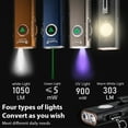 TrustFire Mini X3 EDC Flashlight Rechargeable EDC Flashlight with White ...