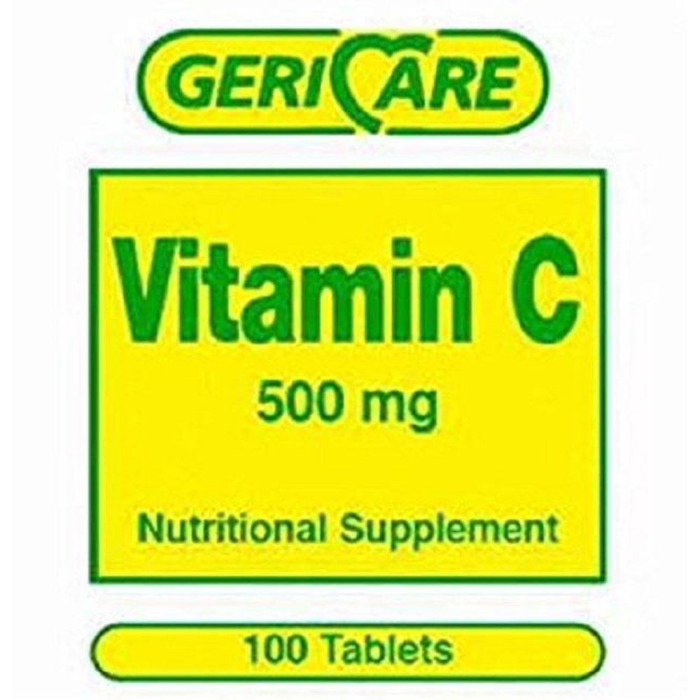GeriCare Vitamin C Tablets, 500mg, 100ct 057896841019A159 - Walmart.com ...