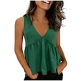 Chbgutlmr Womens Tank Tops Sleeveless Deep V Neck Tie Back Open Back ...